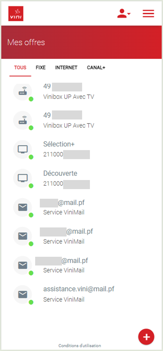 Modification du mot de passe Vinimail | Vini